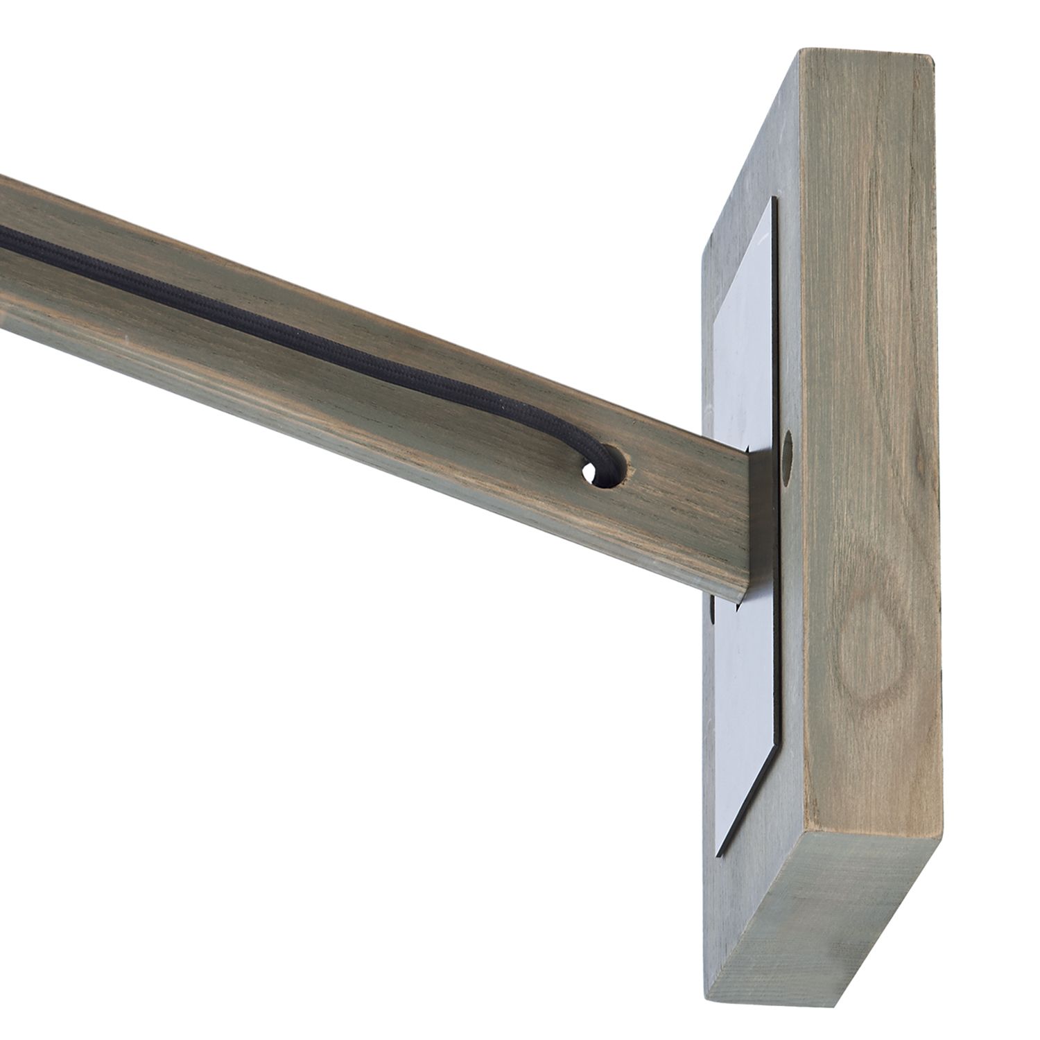Arken Wall Bracket Grey & Wood - Bright Delights